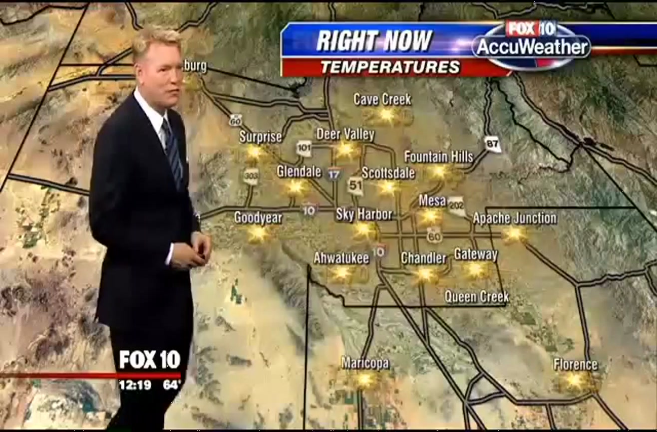Weather man's perfect reaction to map malfunction.