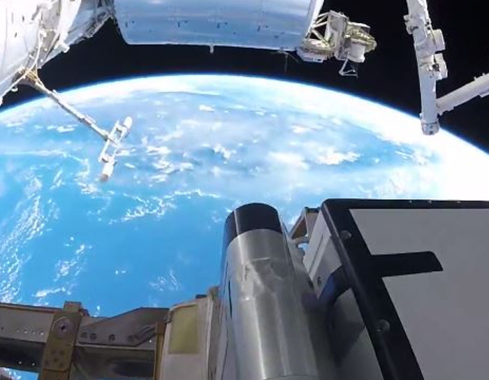 Astronaut records incredible GoPro footage of Earth during spacewalk.