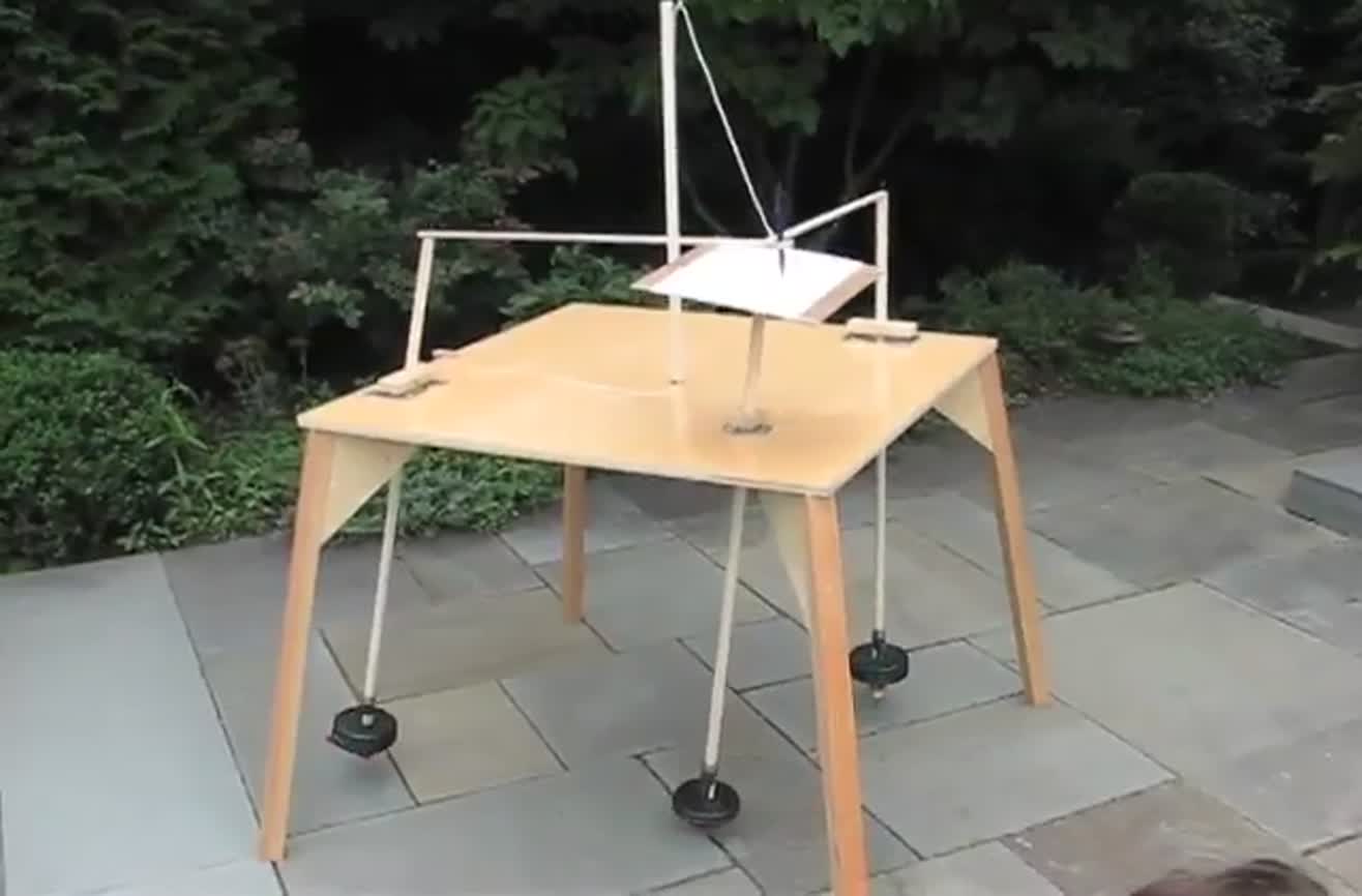 Three pendulum rotary harmonograph.