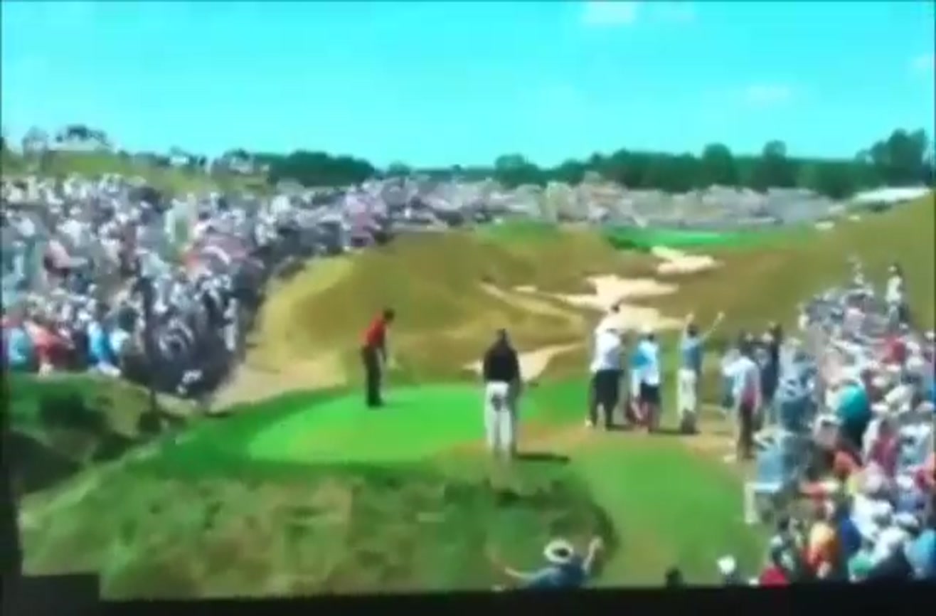 The most polite heckler in golf.