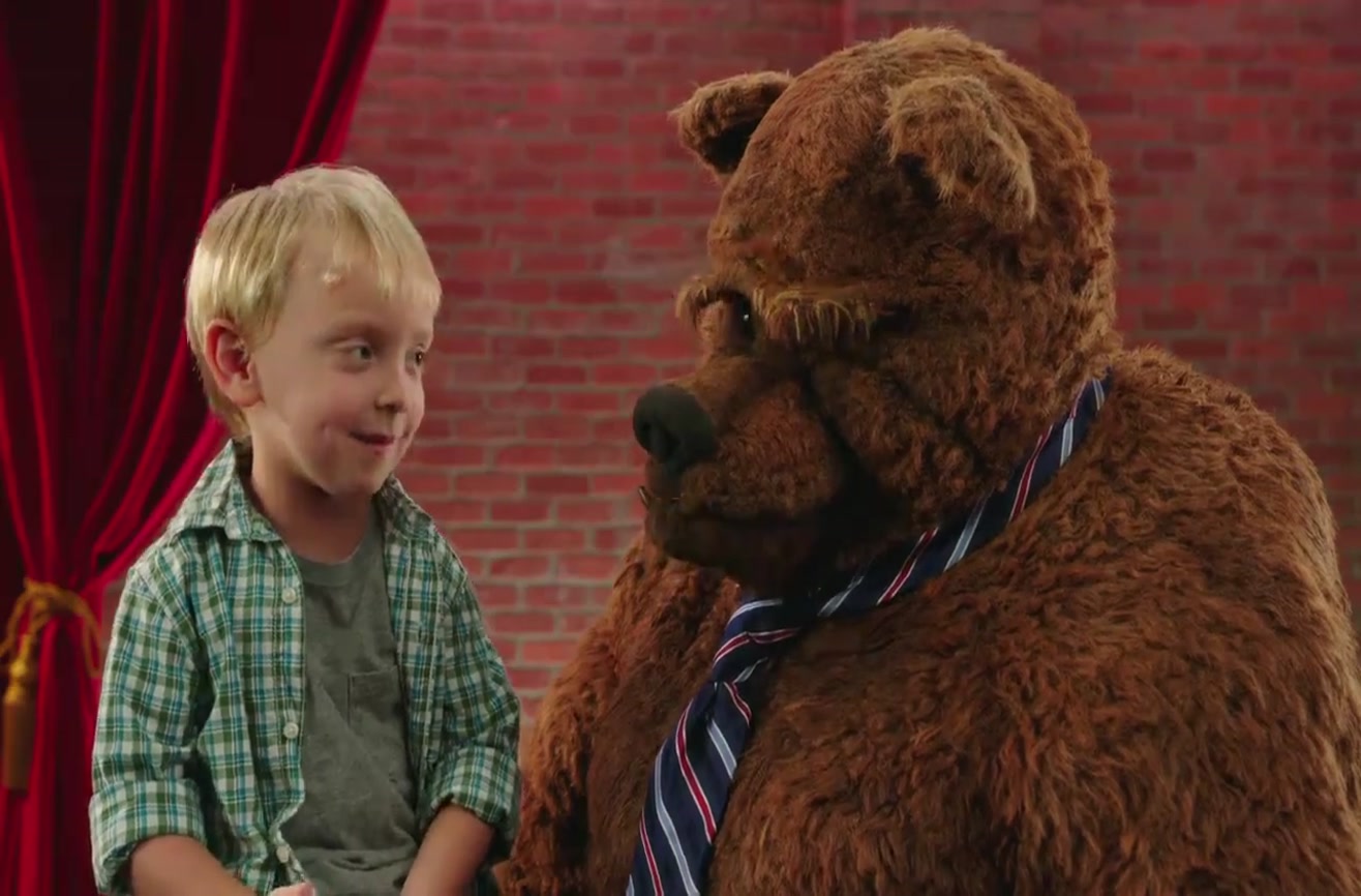 Cute little boy is having some trouble listening... because he can't ...