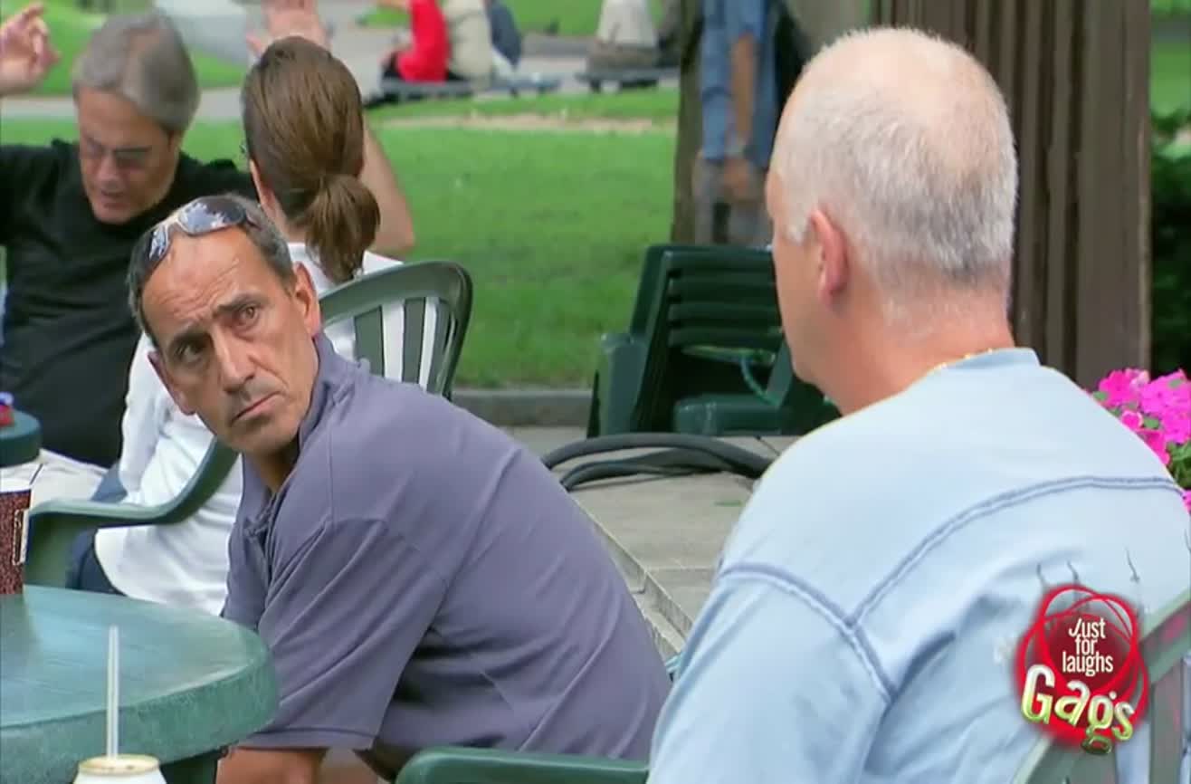 A funny, awkward staring prank.