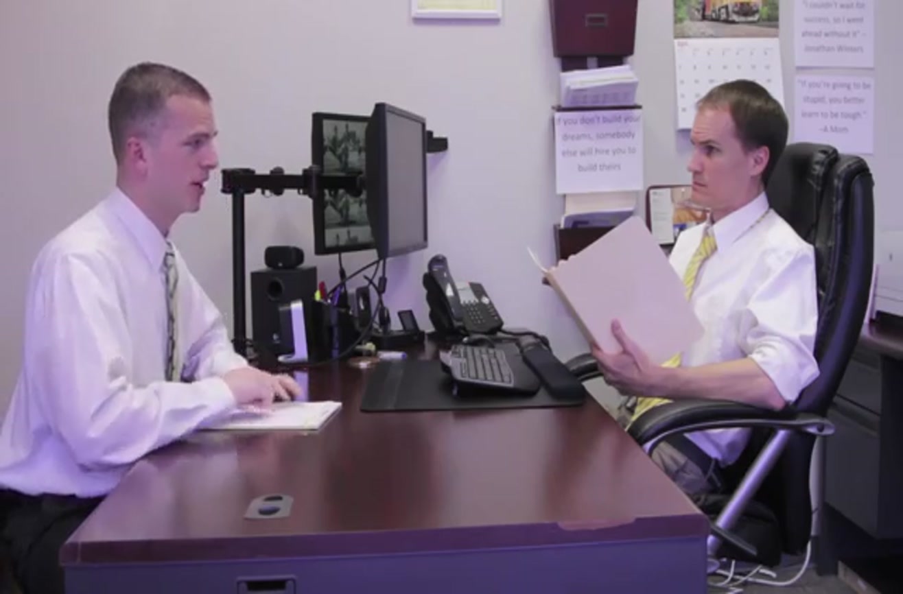 A job interview as imagined by kids.