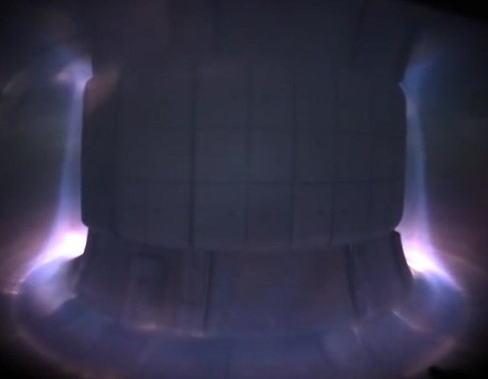 Incredible footage from inside a Tokamak Fusion Reactor.