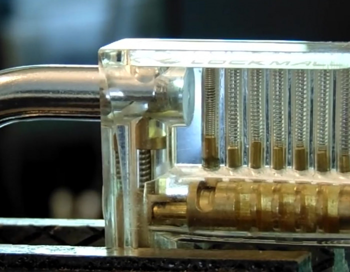 Check out this closeup of how lock picking works.