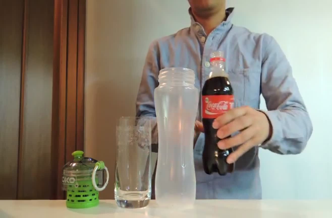 Filtering the water out of Coca-Cola.
