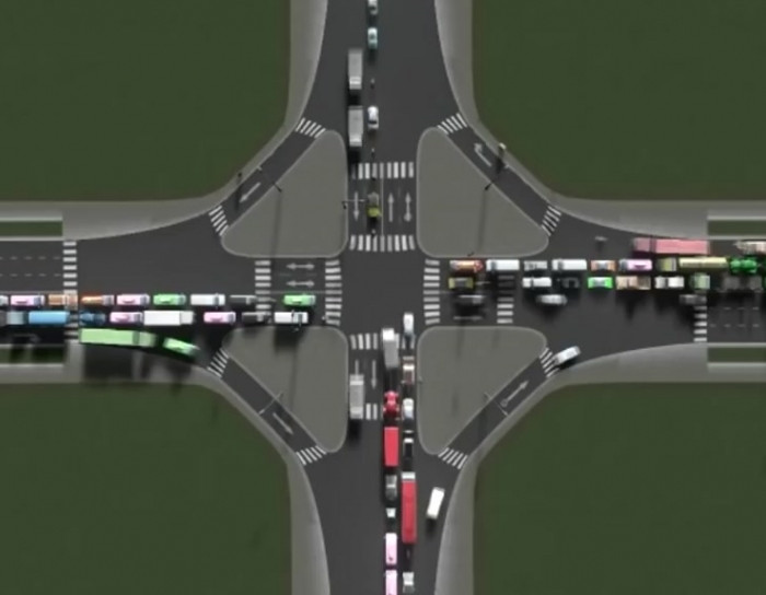 We can't get over how entrancing these traffic flow simulations are.