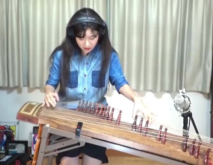 "Come Together" on a traditional Korean instrument.