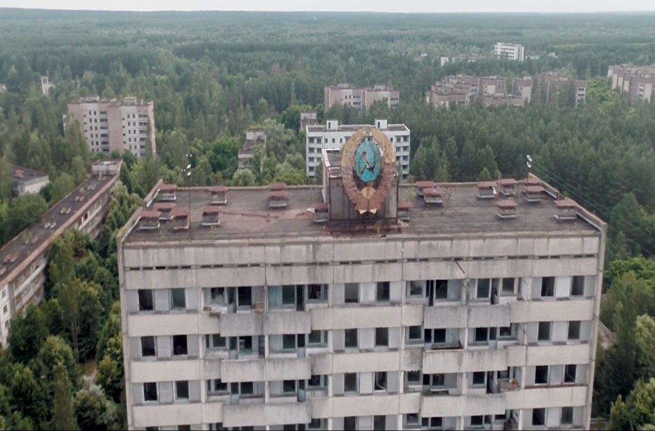 Photographer captures haunting footage of decaying city 28 years later.