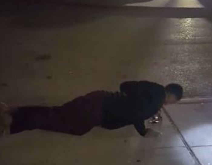 Police officer lets teenager do push ups instead of jail time.