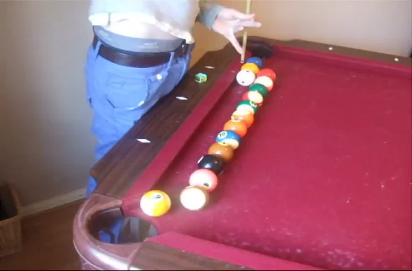 Awesome pool skills.