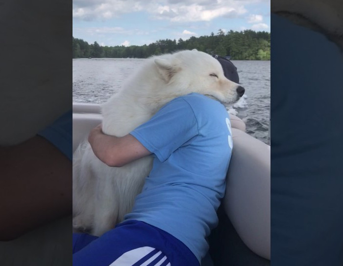 This embrace between a dog and his human might be the greatest hug of ...