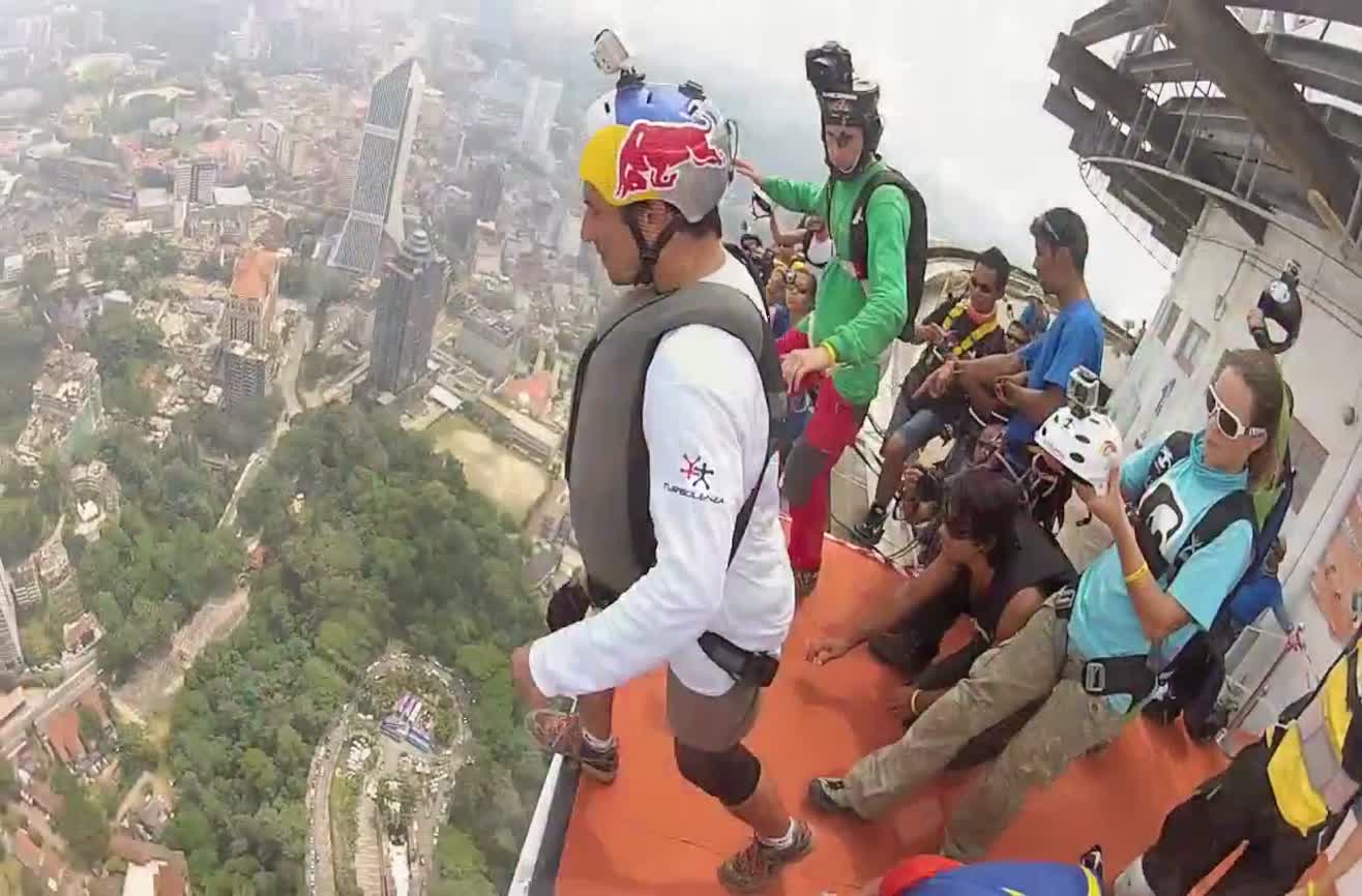 Pure adrenaline basejump.