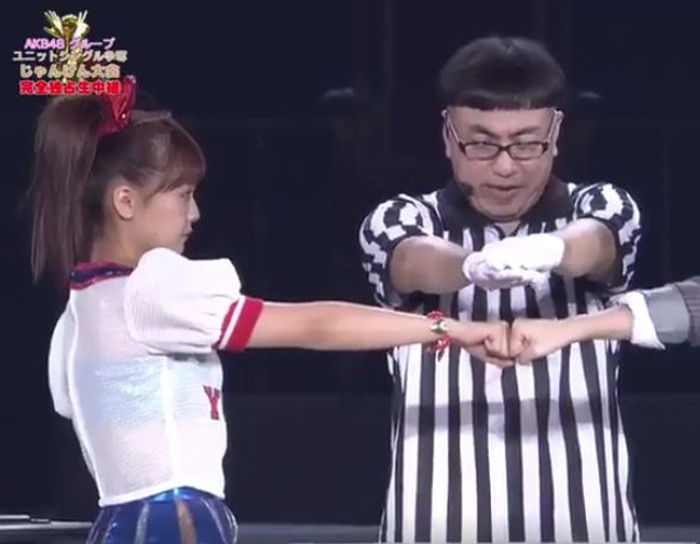Behold the epic finale of a Japanese Rock Paper Scissors competition.