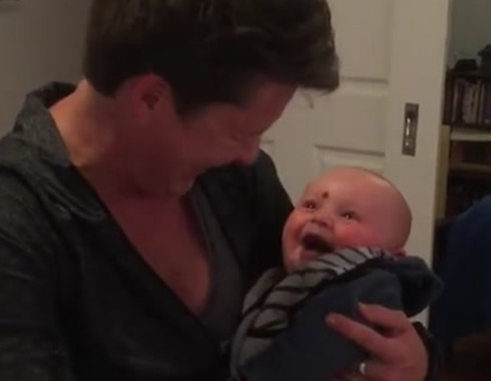 Baby has the most infectious laugh.