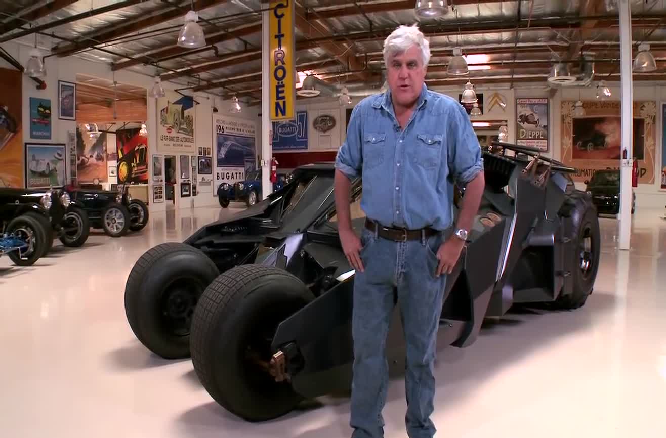 Jay Leno's garage features Batman's Tumbler.