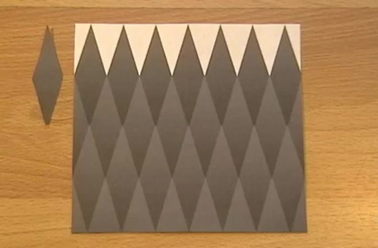 Optical illusion: Crazy diamonds.