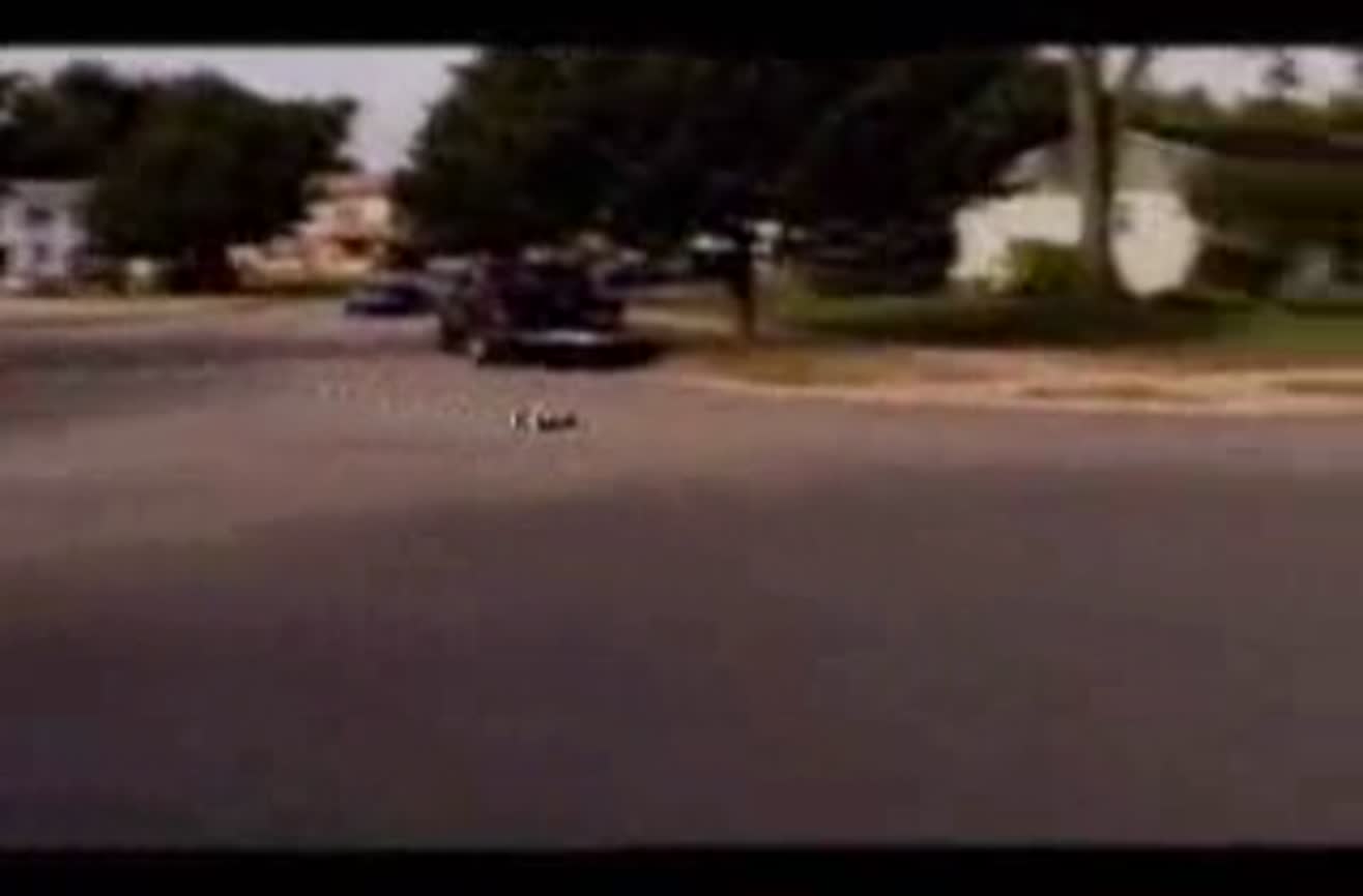 RC car jumps a house.