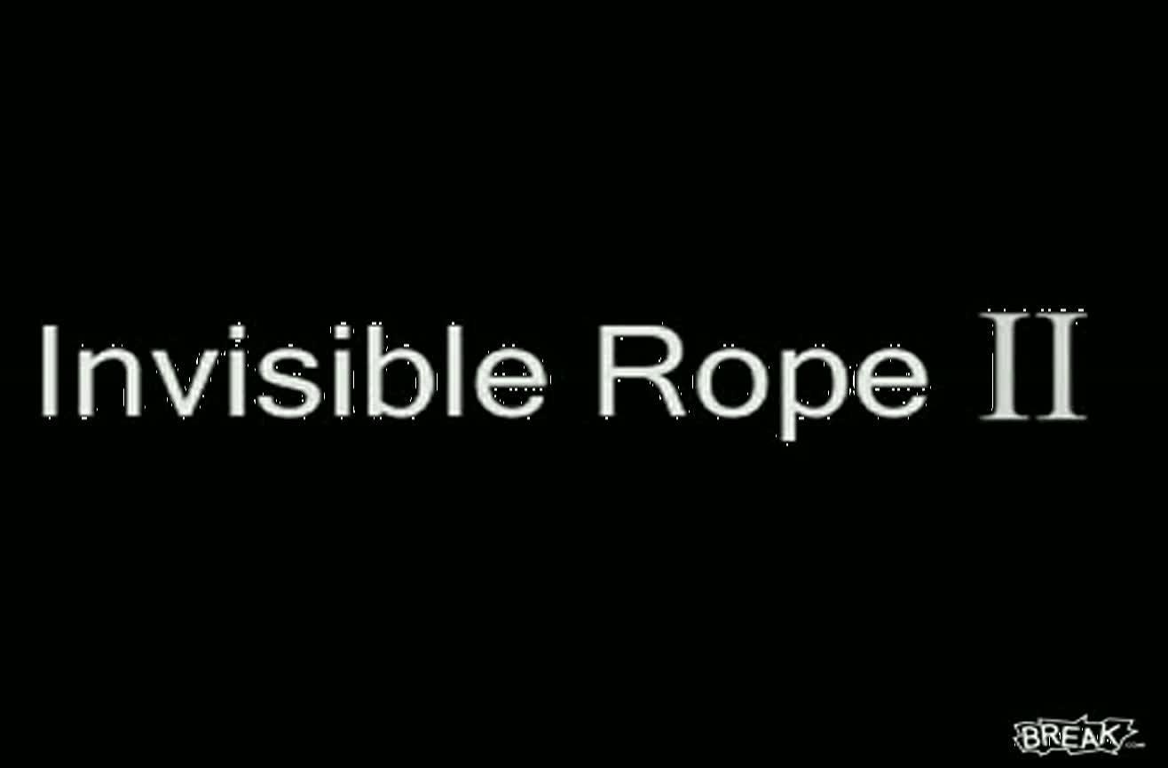 Invisible rope trick fools motorists.