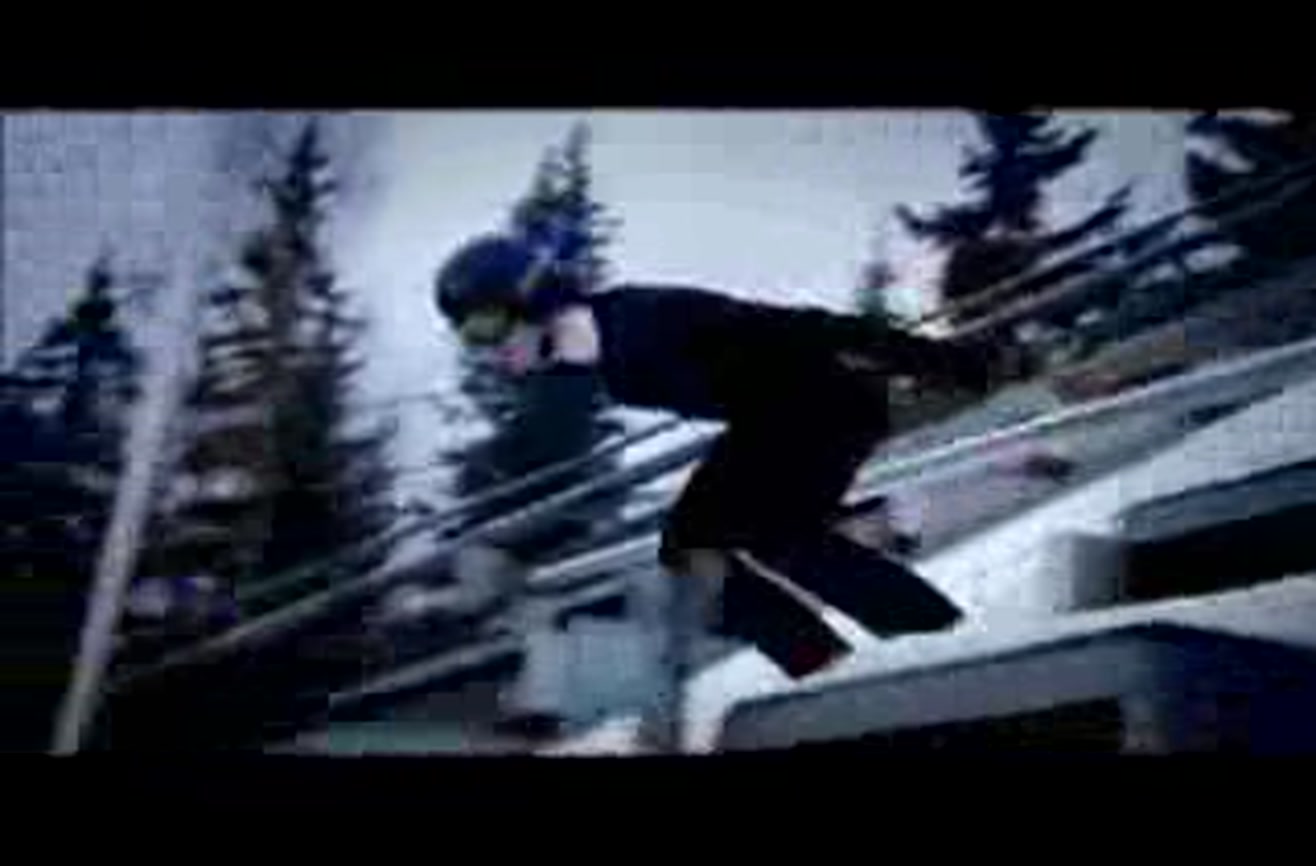 The "Top Gear" guys take a Mini down a ski ramp.