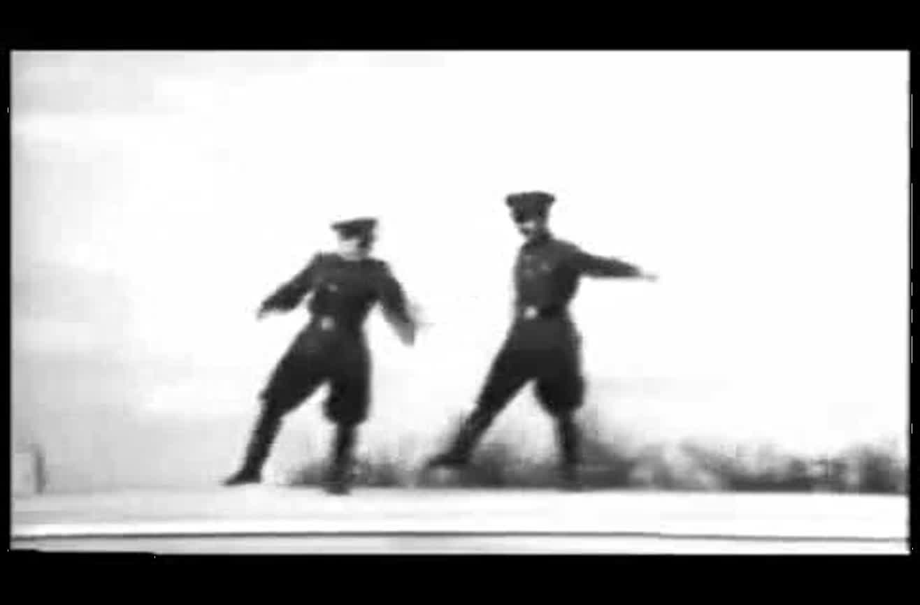 Soviet soldiers breakdancing.