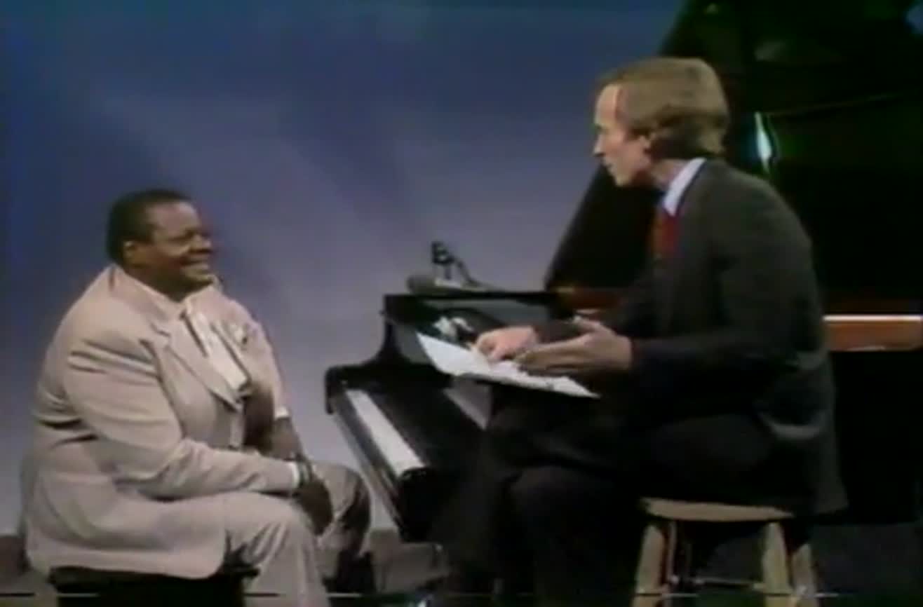 A piano lesson with Oscar Peterson.