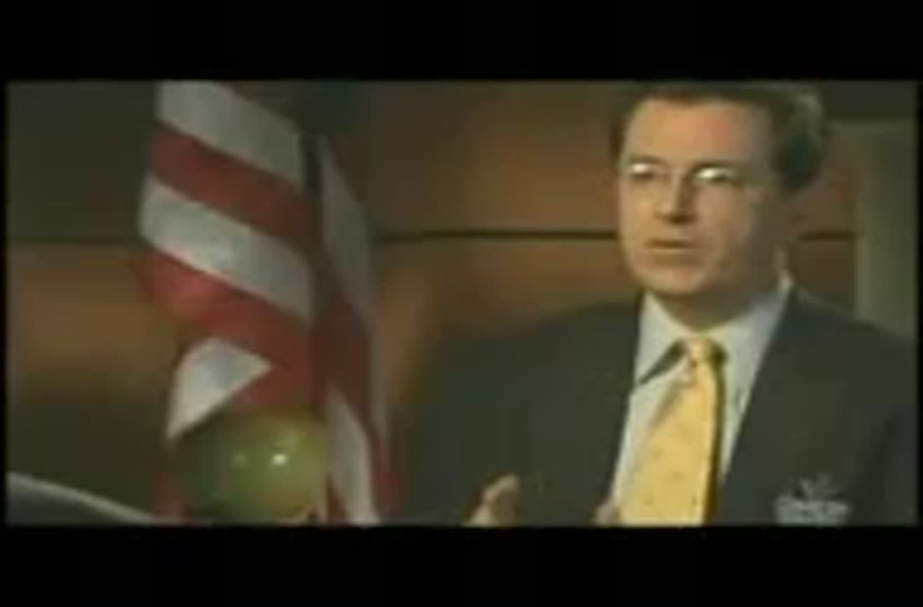 Stephen Colbert's nuclear explosion impression.