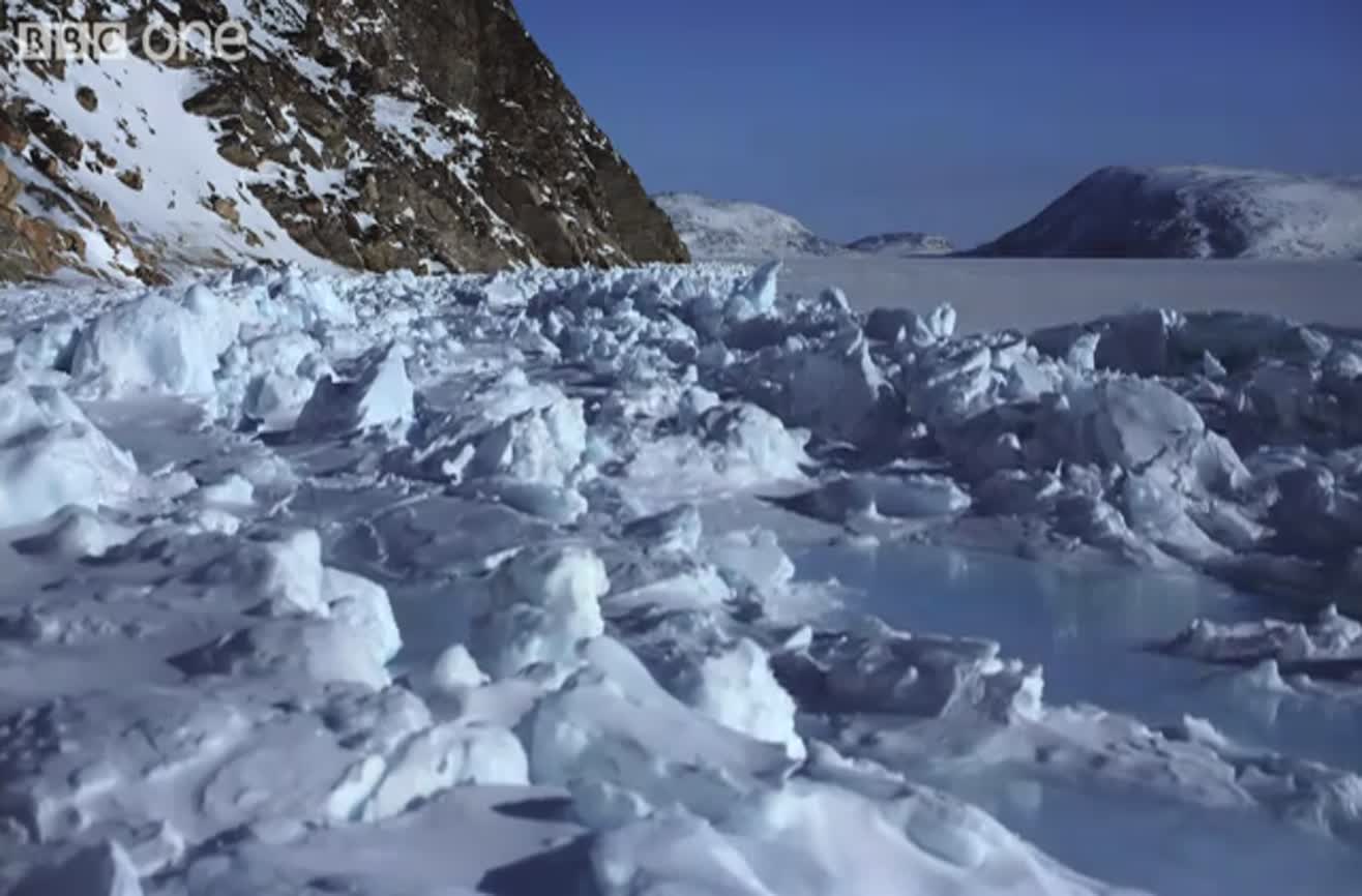 Race against the tide, risking death under huge blocks of ice.