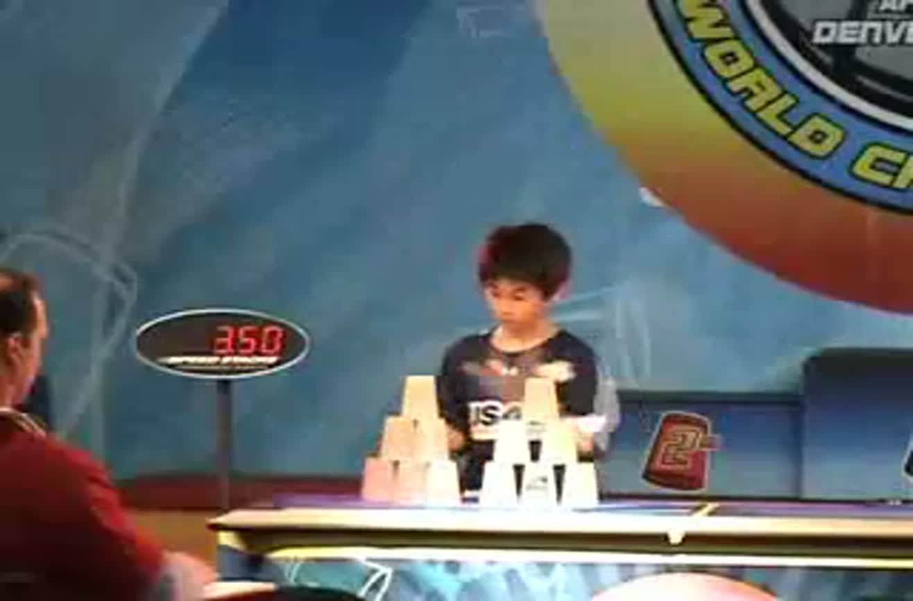 11-year-old cup stacking champion.