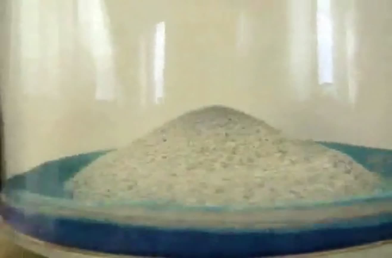 Sand art in a glass container.