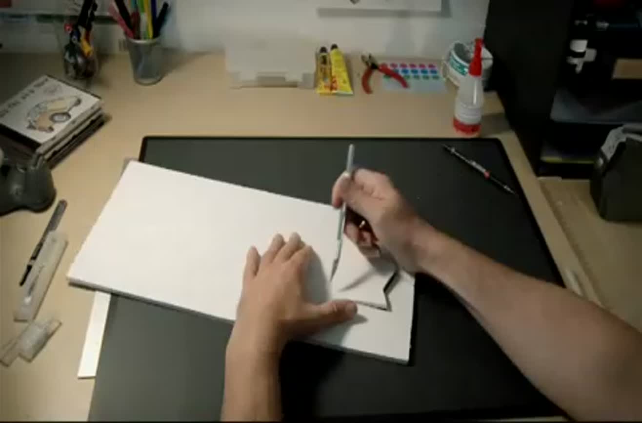 Stop-motion video made from cardboard.