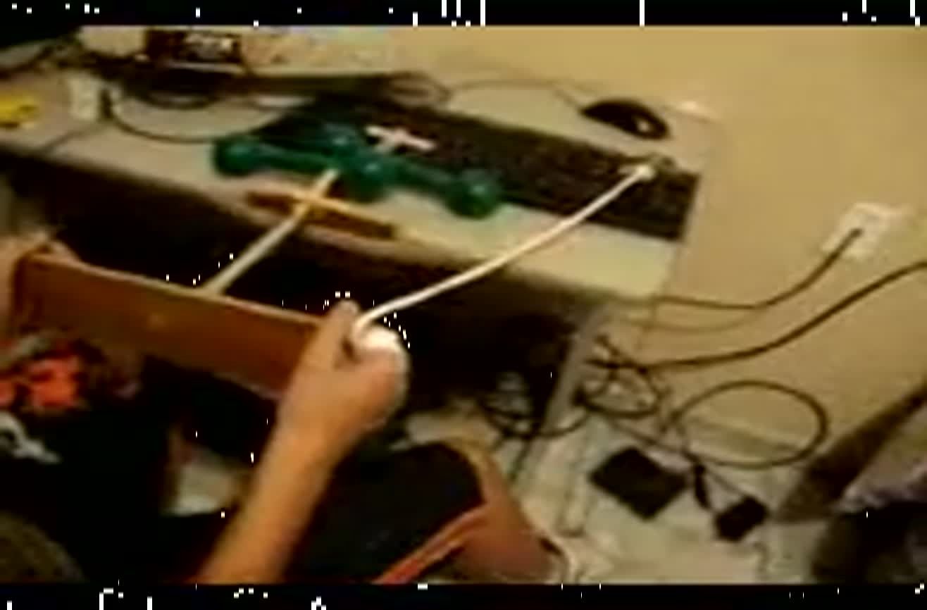 Homemade steering wheel.