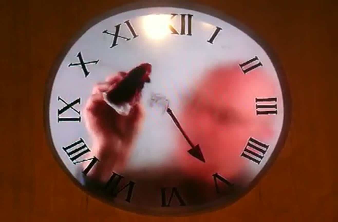 Bizarre digital clock.