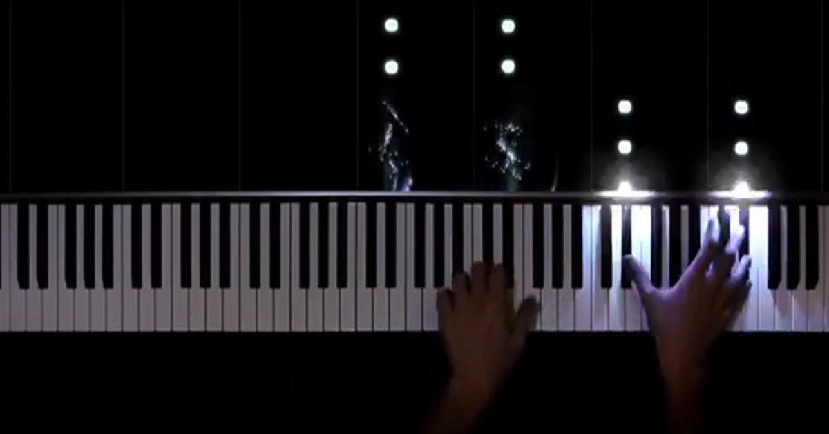 This LED piano video is beautiful and dreamy.