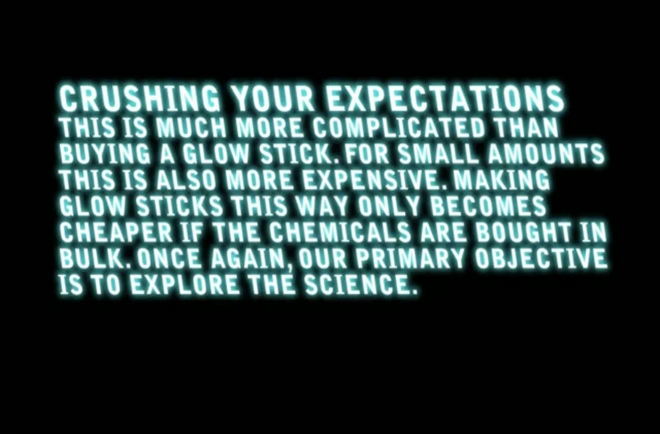 The science behind making glow sticks.
