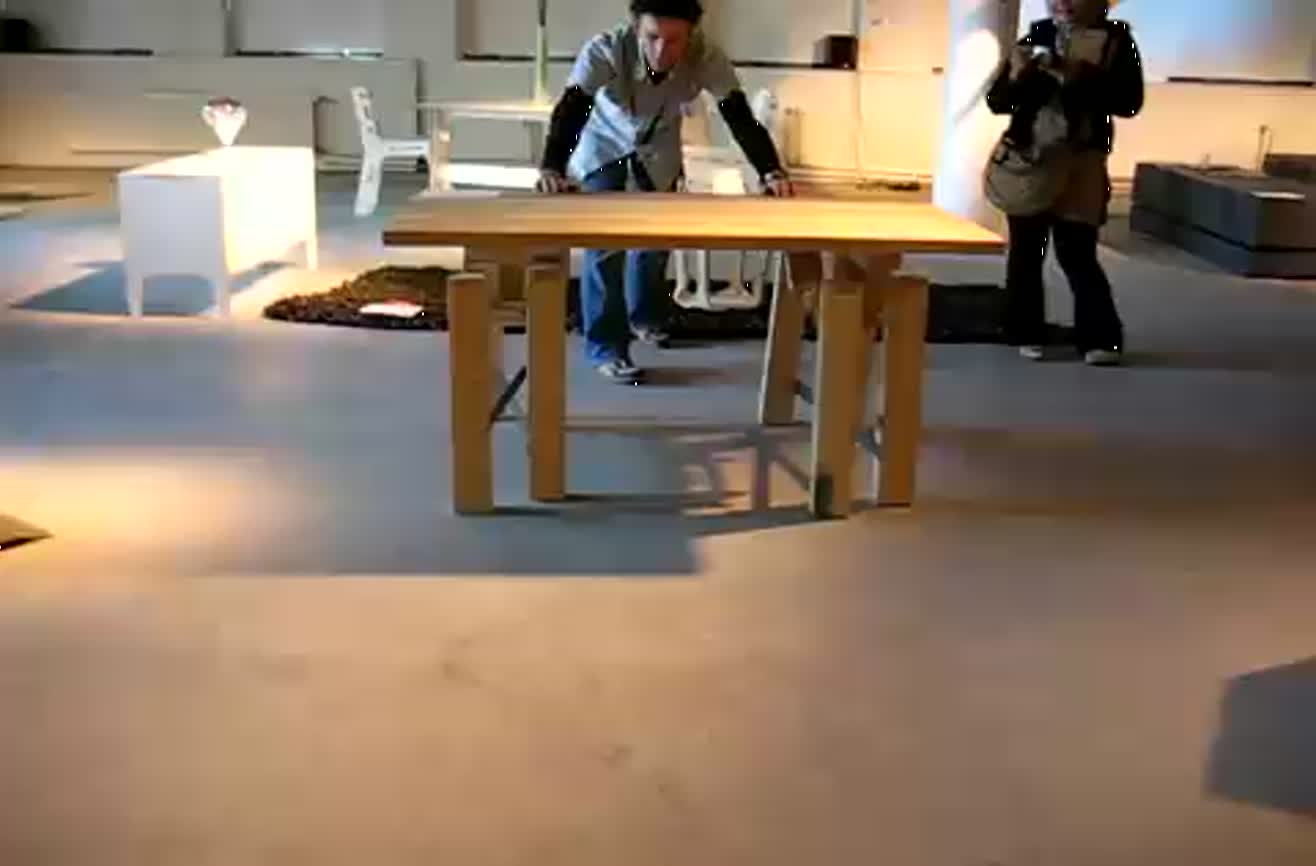 Walking table.