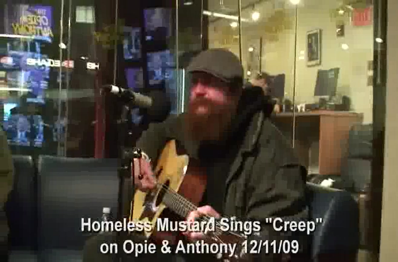 Homeless man sings beautiful song on "Opie and Anthony".
