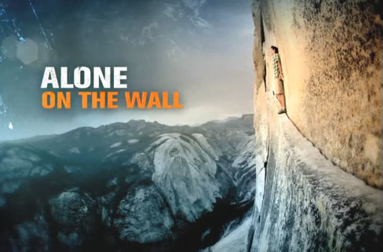 Climbing without a rope: Alex Honnold.