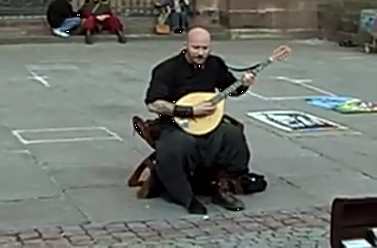 Street singer with amazing voice.
