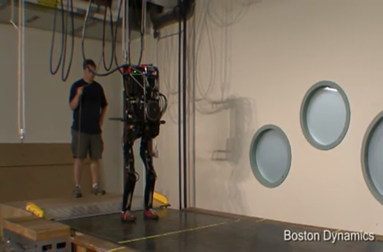 Human-like walking robot.