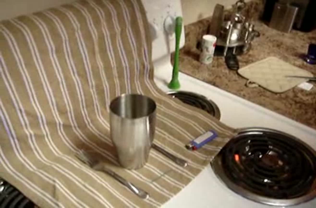 Two forks, one cup trick.