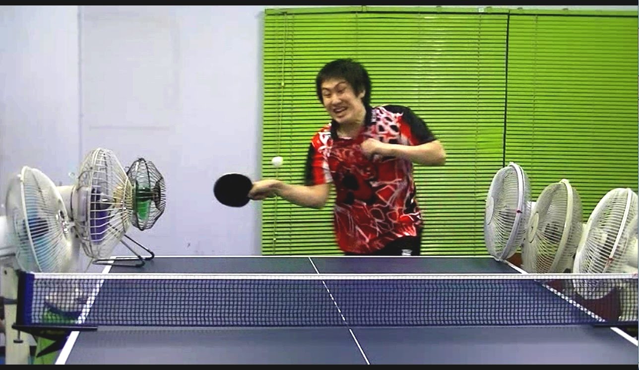 Impressive ping pong trick shots