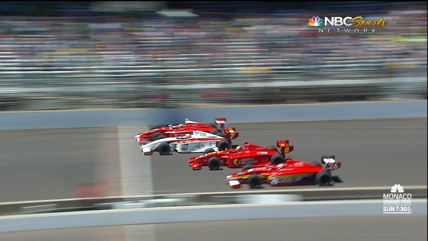 This is what a photo finish race looks like