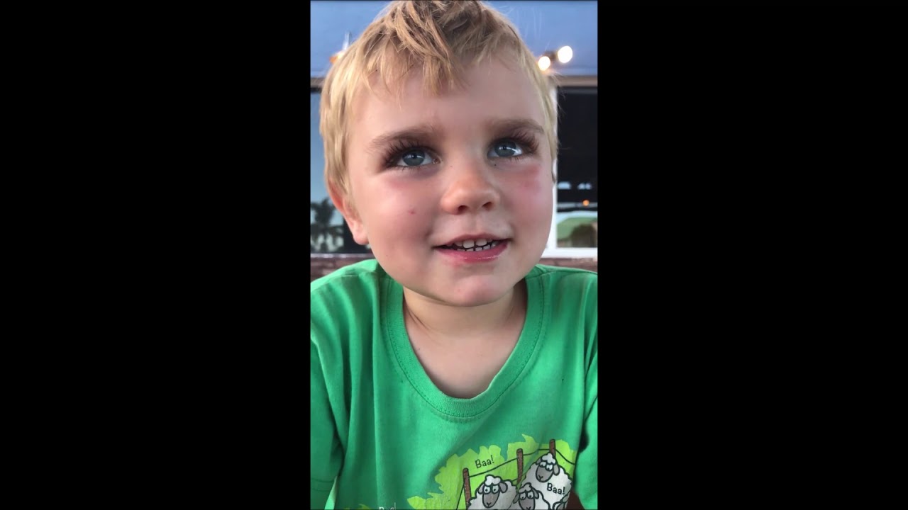 Kid shows off his Amazon Alexa impression