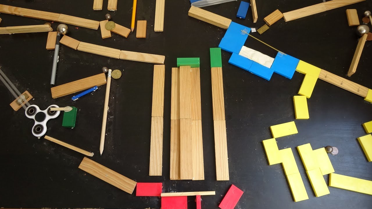 This chain reaction marble course is ridiculously inventive