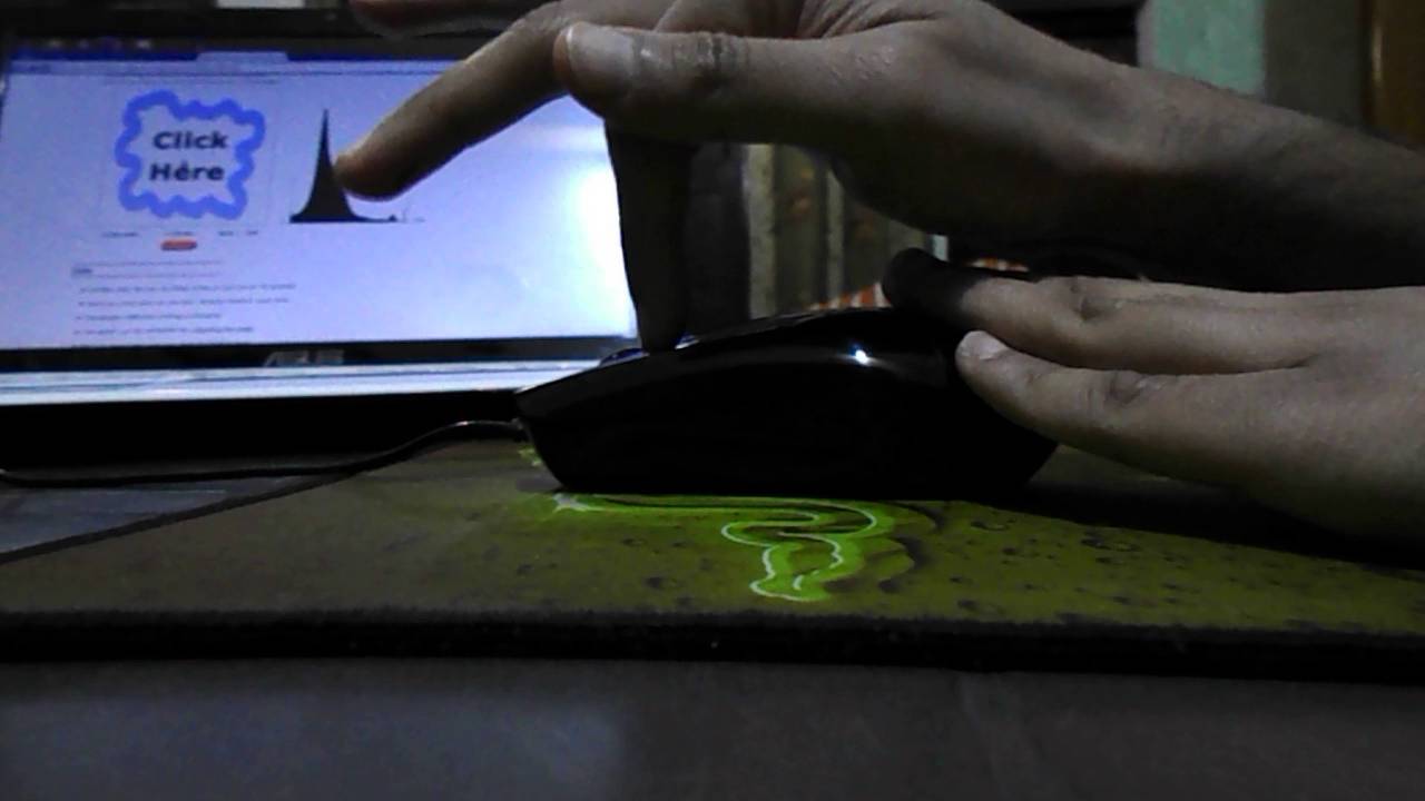 Jitter clicking mouse 135 times in 10 seconds.