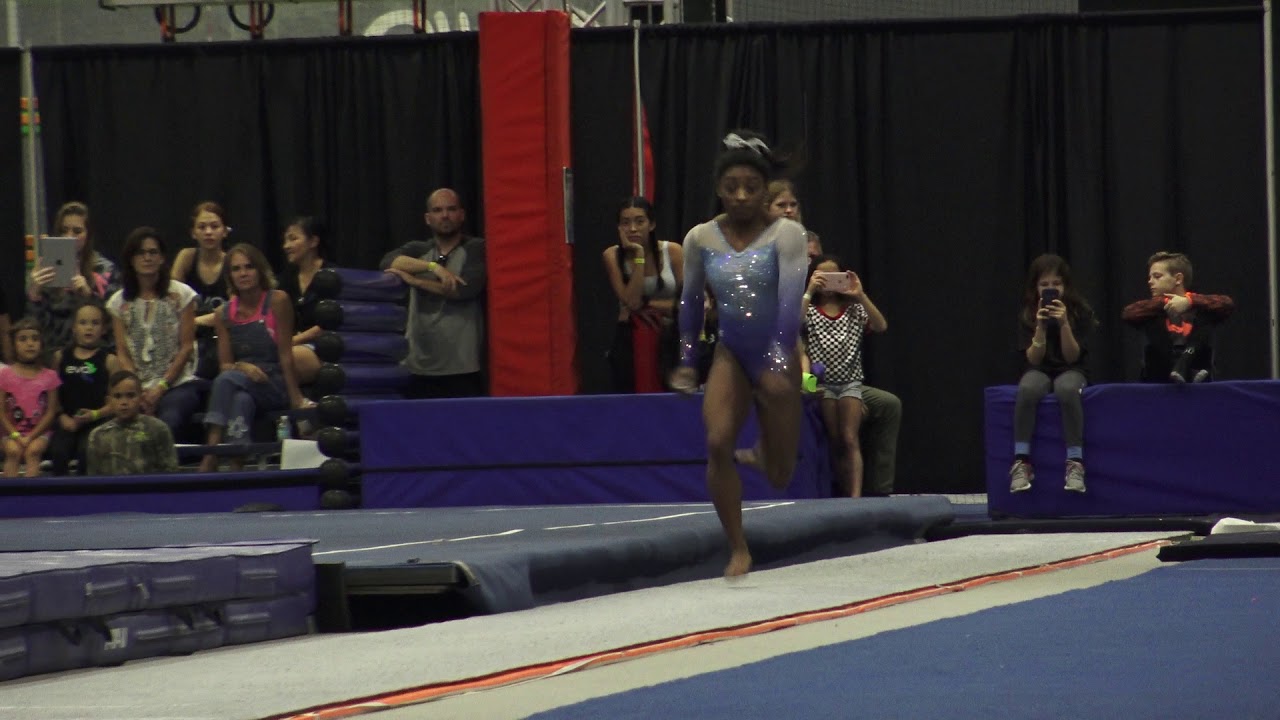 Simone Biles pulls off impressive vault at 2018 World Team selection camp Simone Biles pulls off impressive vault at 2018 World Team selection camp