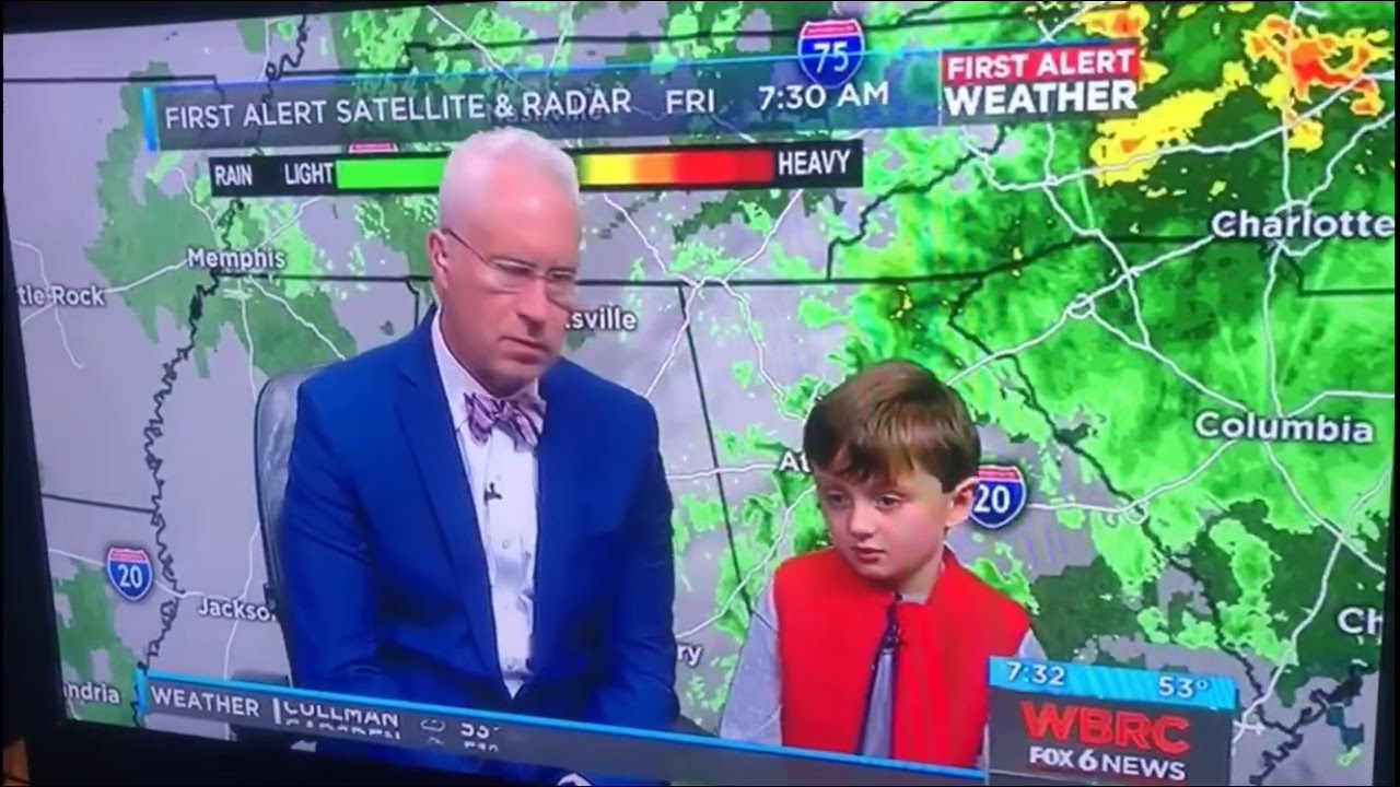 Weatherman has an enthusiastic guest