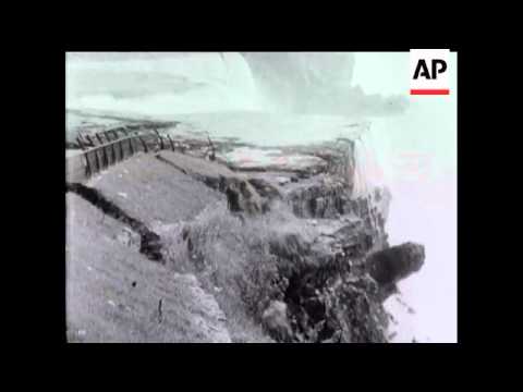 News footage of 1954 Niagara Falls collapse.