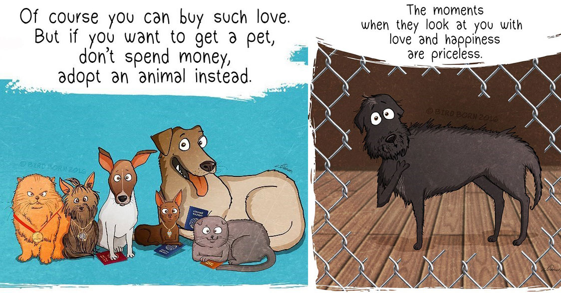 Illustrator Draws Their Doggo's Heartwarming Adoption Story and Now We ...